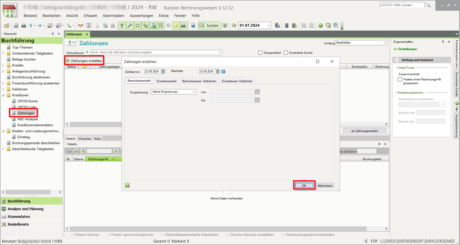 Sepa Sammelzahlung Auflösen In Datev Rechnungswesen Mit – ATZG
